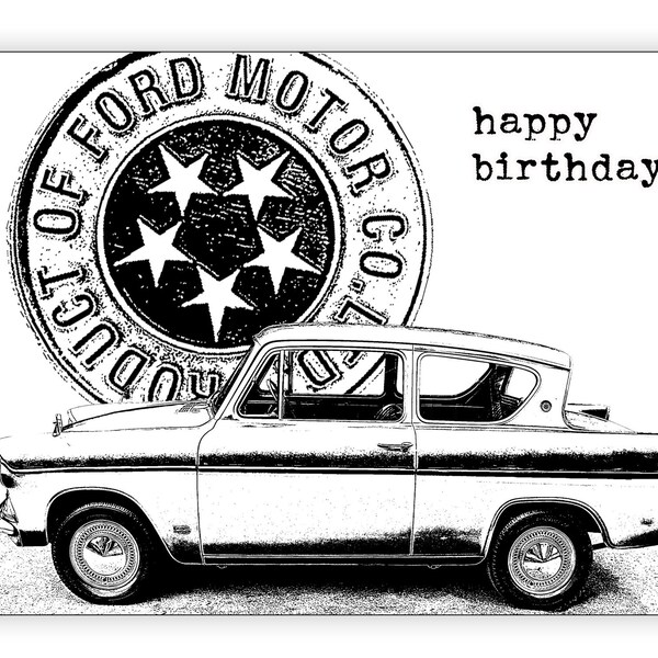 Ford Anglia Birthday - Etsy