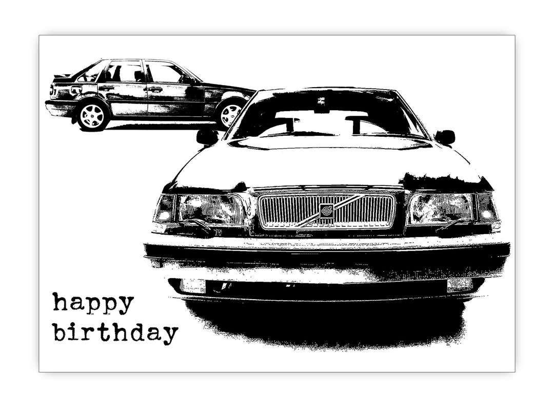 Volvo Birthday Card. Volvo 440 GLT. Classic Car. Personalise It! Choice ...