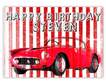 Ferrari Birthday Card - Etsy UK
