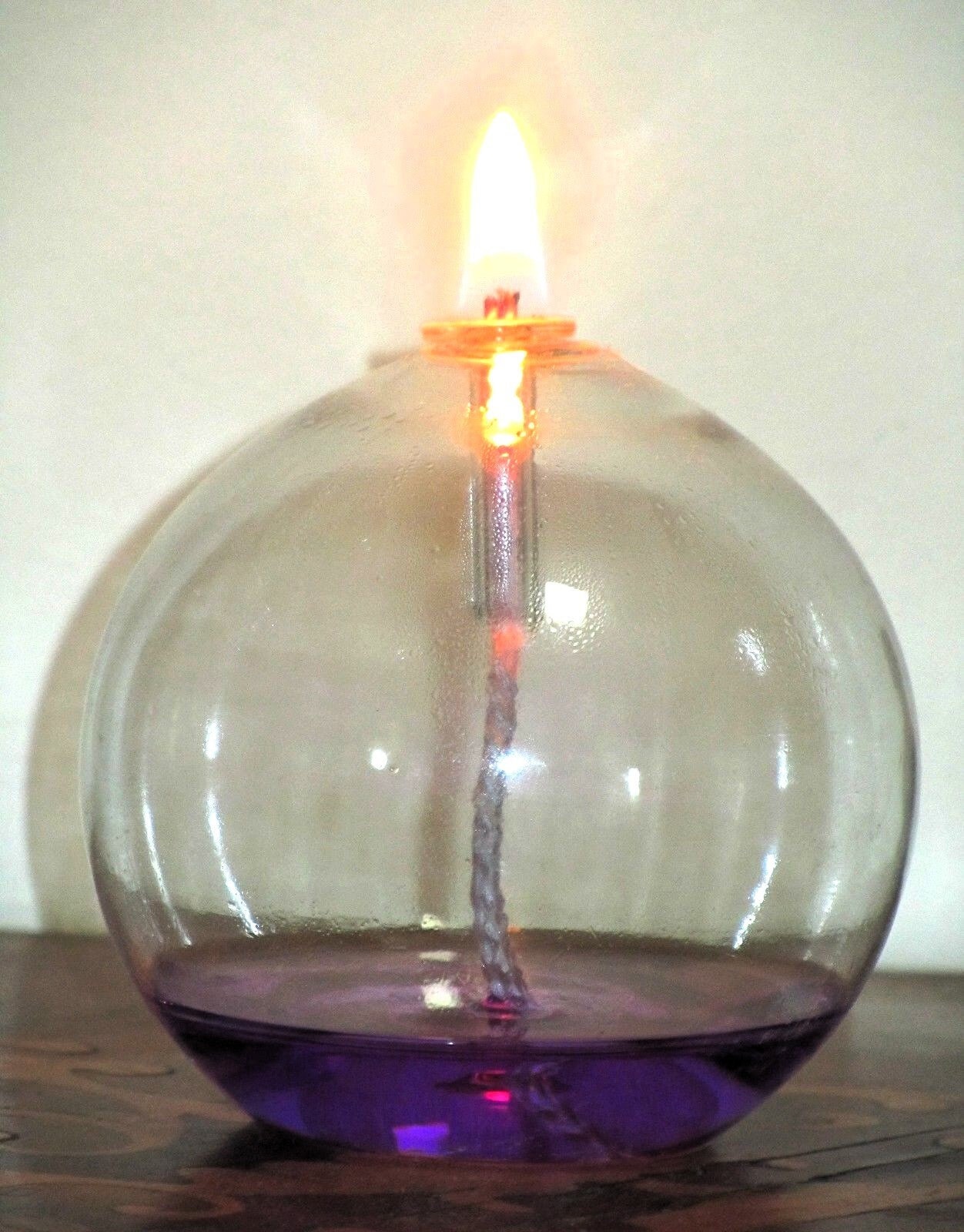 Clear Glass Small Ball Oil Lamps / Lights Diwali Deepavali Christmas ...