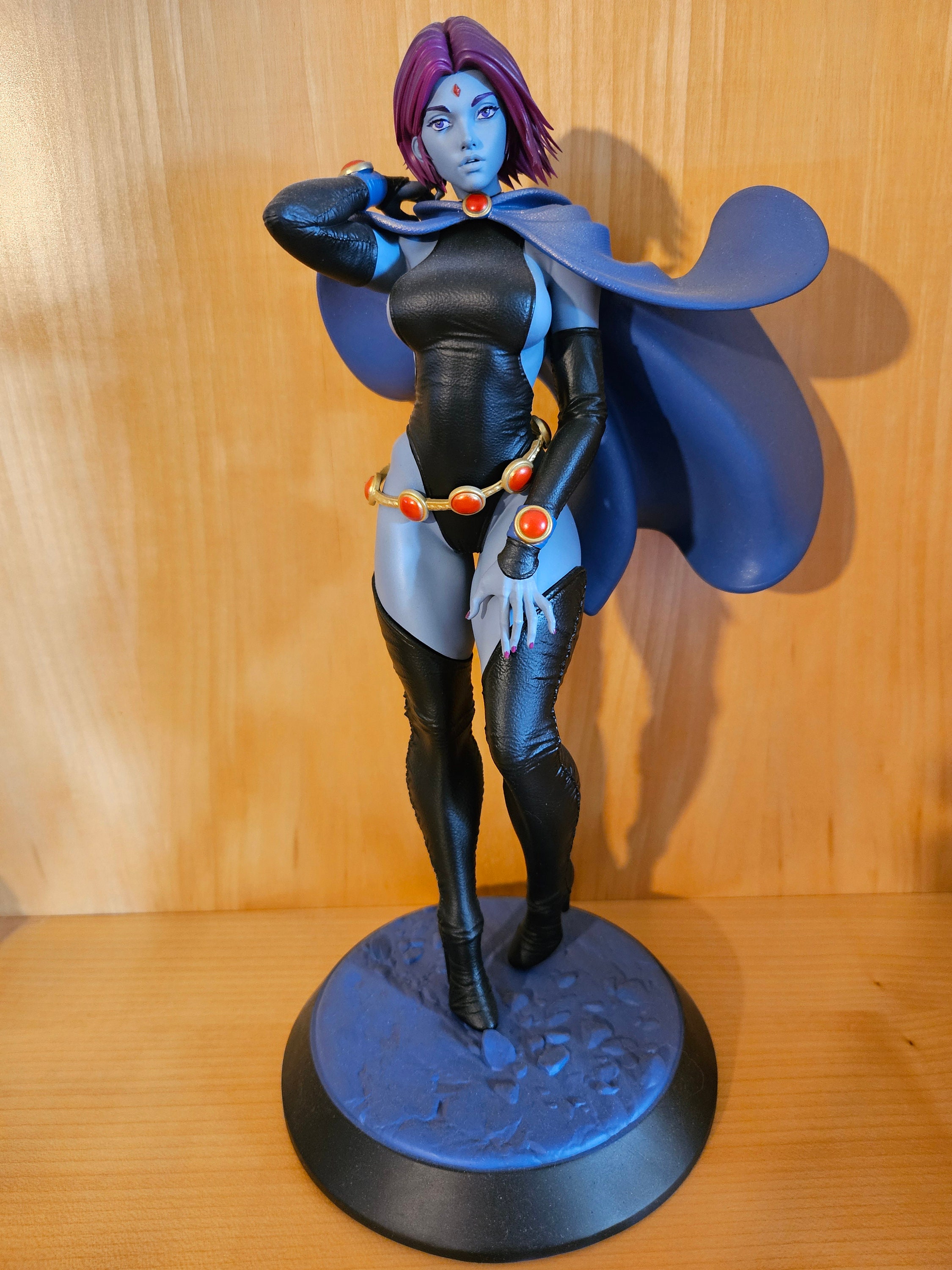 Raven From Teen Titans. 3D Printed, Sanded, and Handpainted. - Etsy