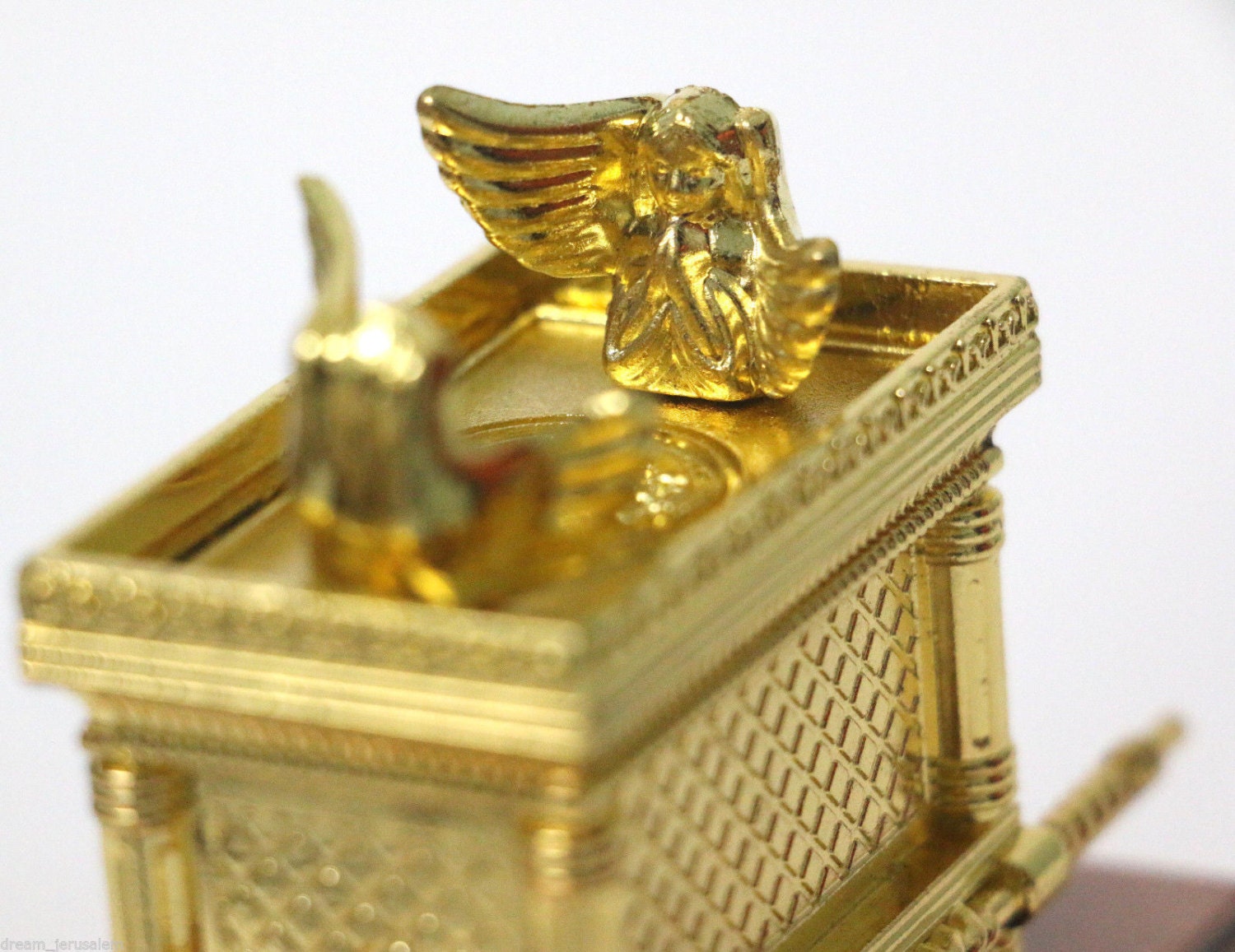 Gold Jewish Ark of the Covenant Testimony Copper Base Replica Judaica ...