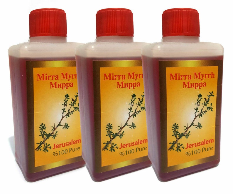 Lote de 3 Aceite de Unción Mirra Mirra Authentic Pure 100% HolyLand 10 ...