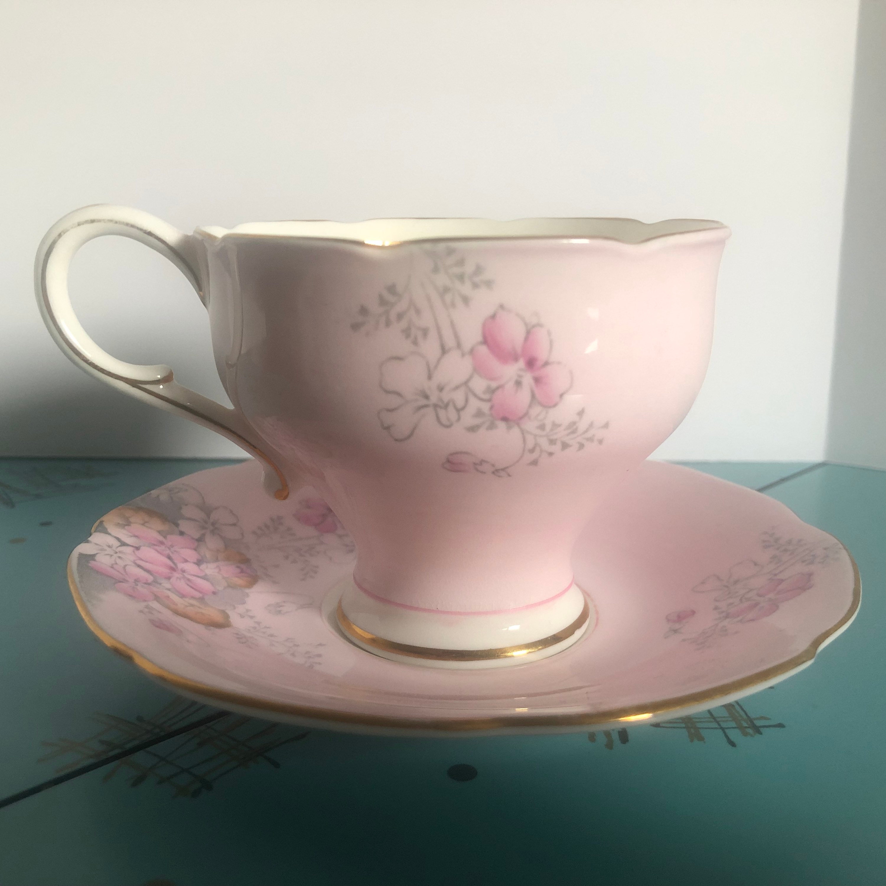 Pale Pink Paragon Teacup and Saucer Matching Set 1940’s - Etsy