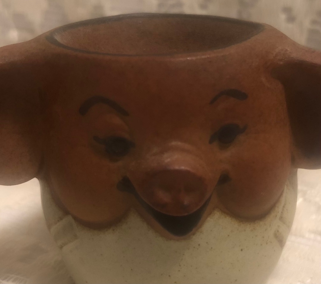 Pig Egg Cups Happy Pig UCTCI Japan Figural Anthropomorphic Set of 2 - Etsy