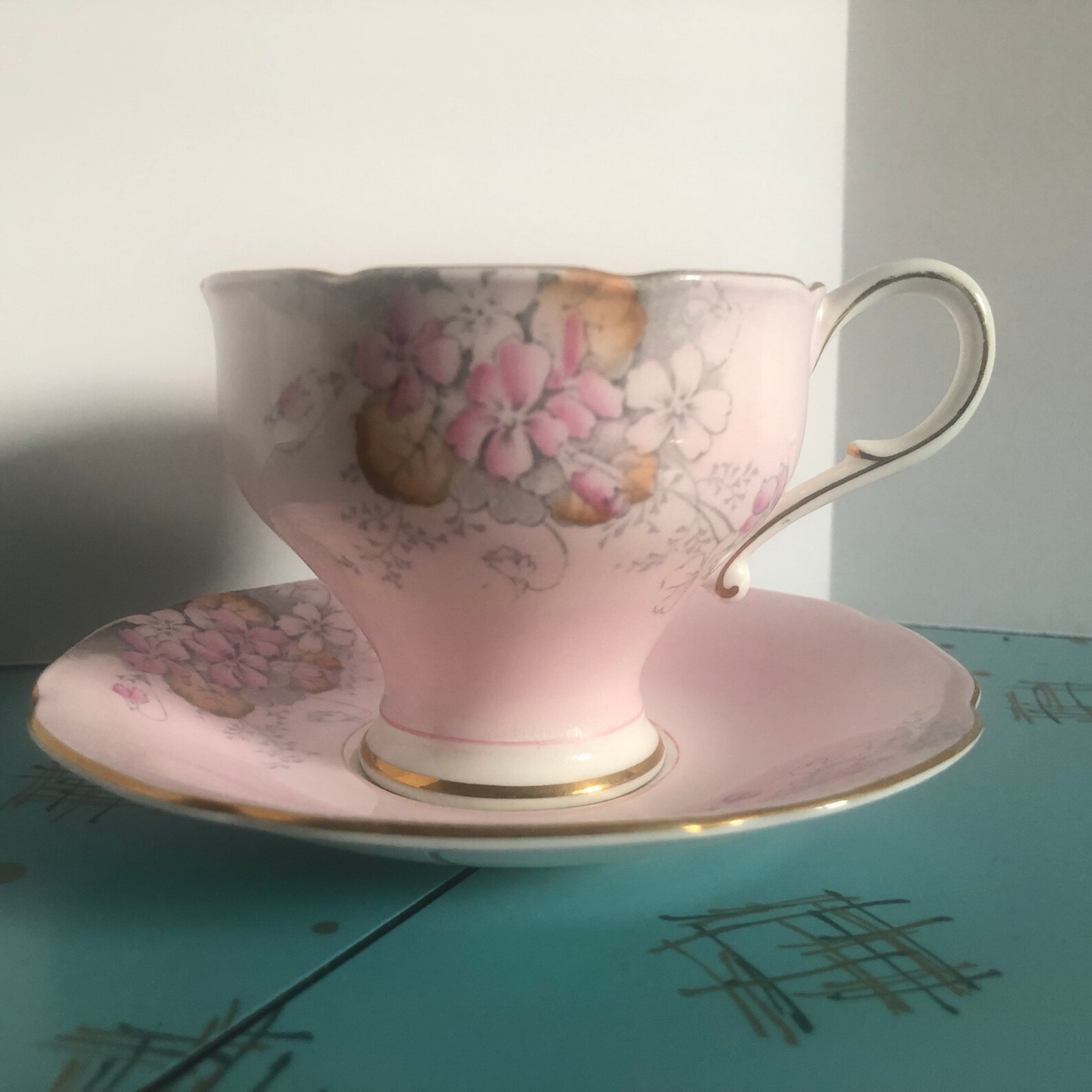 Pale Pink Paragon Teacup and Saucer Matching Set 1940’s - Etsy