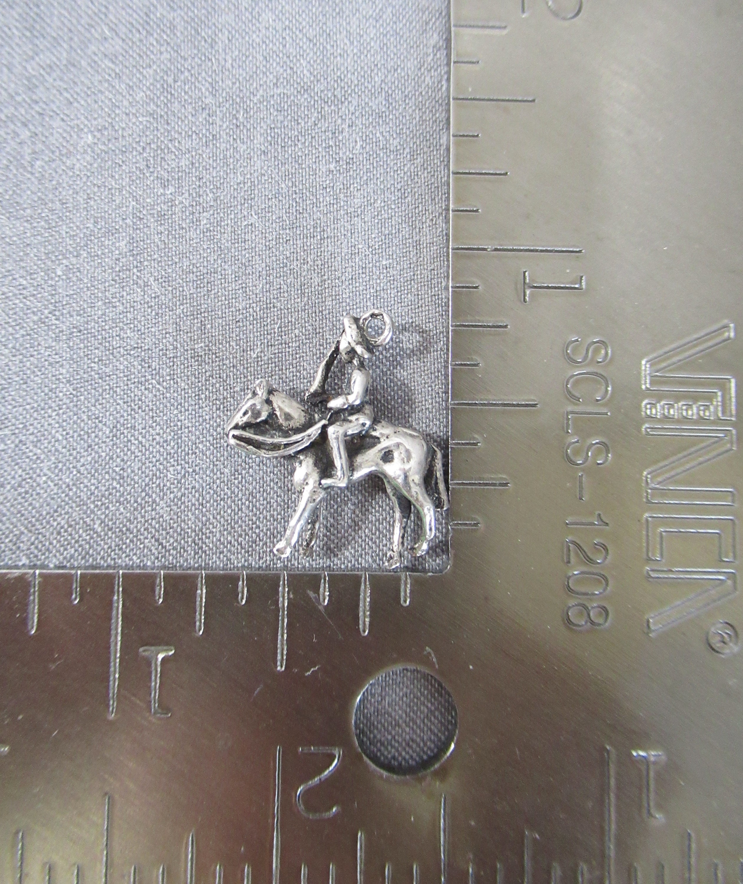 Silver Cowboy Charm Sterling Silver Mounted Cavalry - Etsy