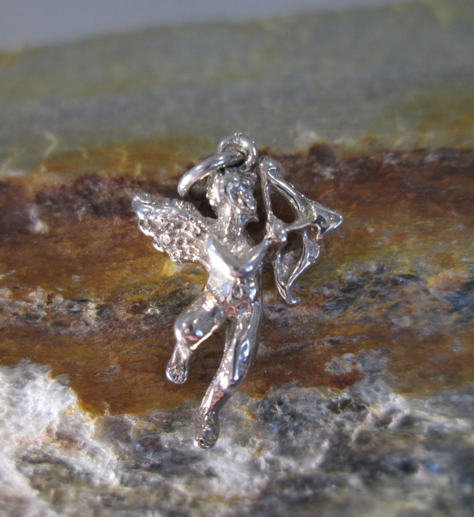 Sterling Silver CUPID Charm Eros Valentine Cherub Angel - Etsy