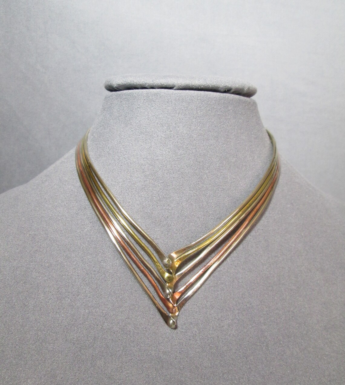 Couture Casual Set Mixed Metal Torque Necklace and Cuff | Etsy