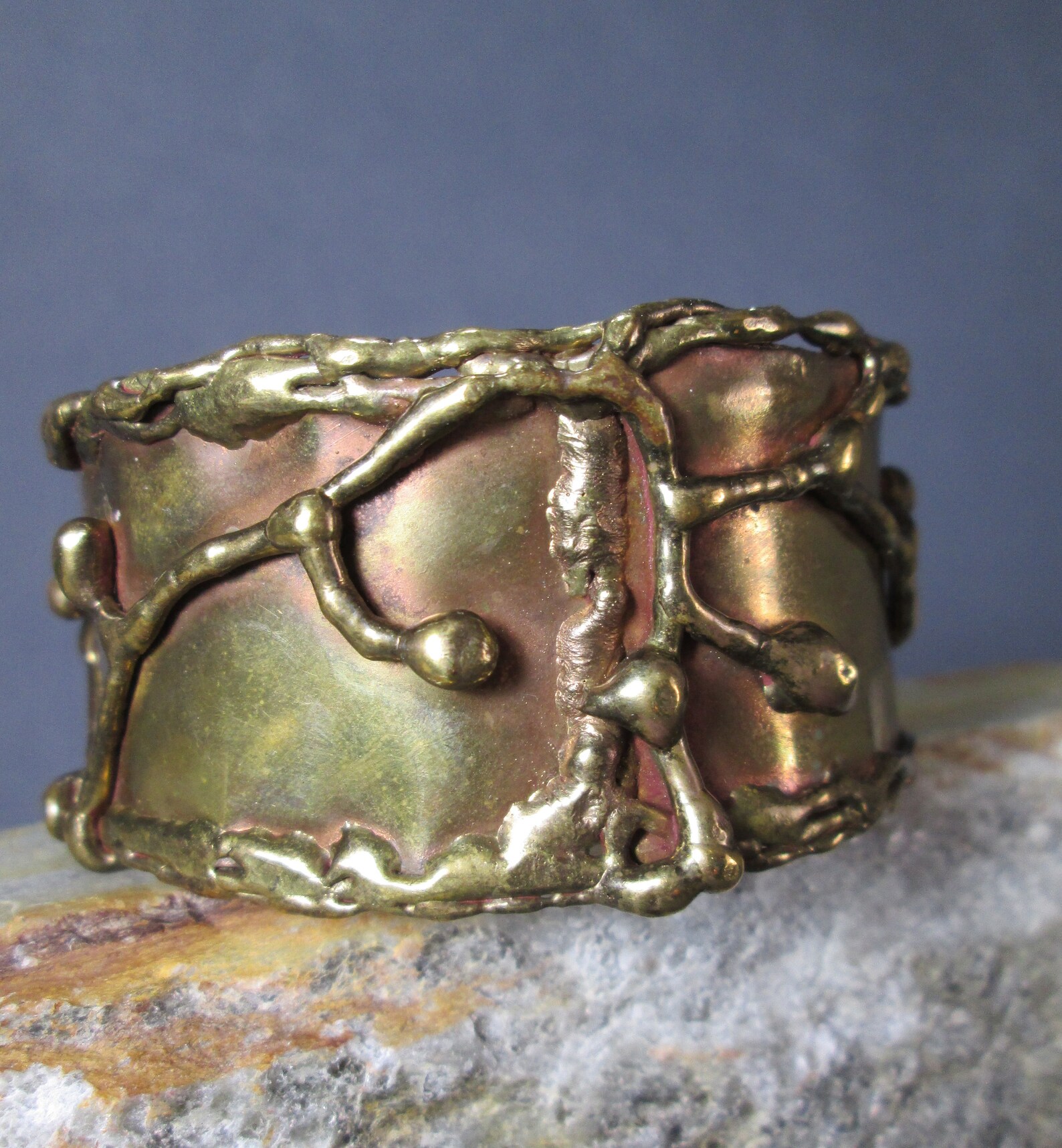 Bronze Bracelet LIQUID LIGHTNING Molten Metal Organic Artisan - Etsy