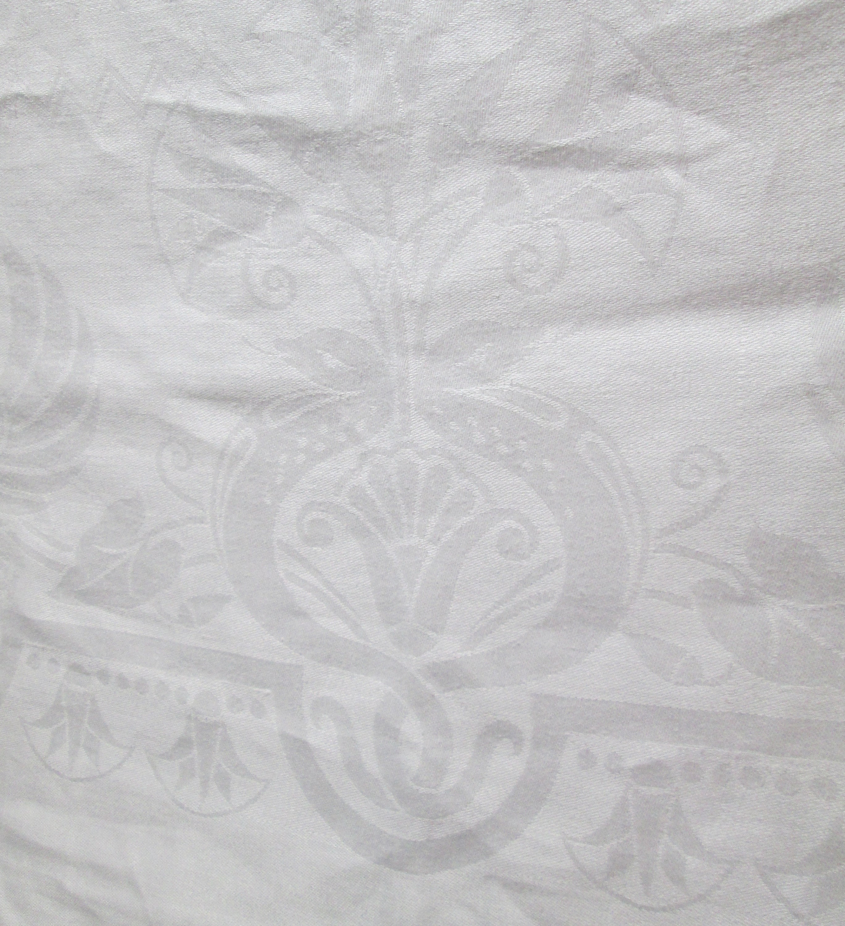 SCARAB Damask Tablecloth 1920s Linen Egyptian Design - Etsy