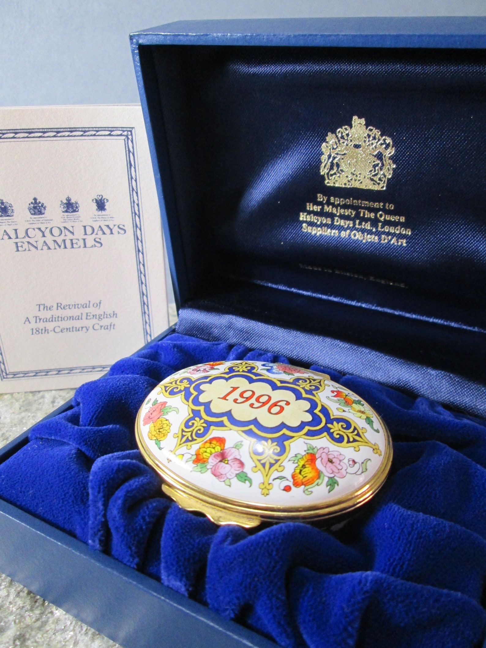 Halcyon Days Enamel Box 1996 A Year to Remember - Etsy