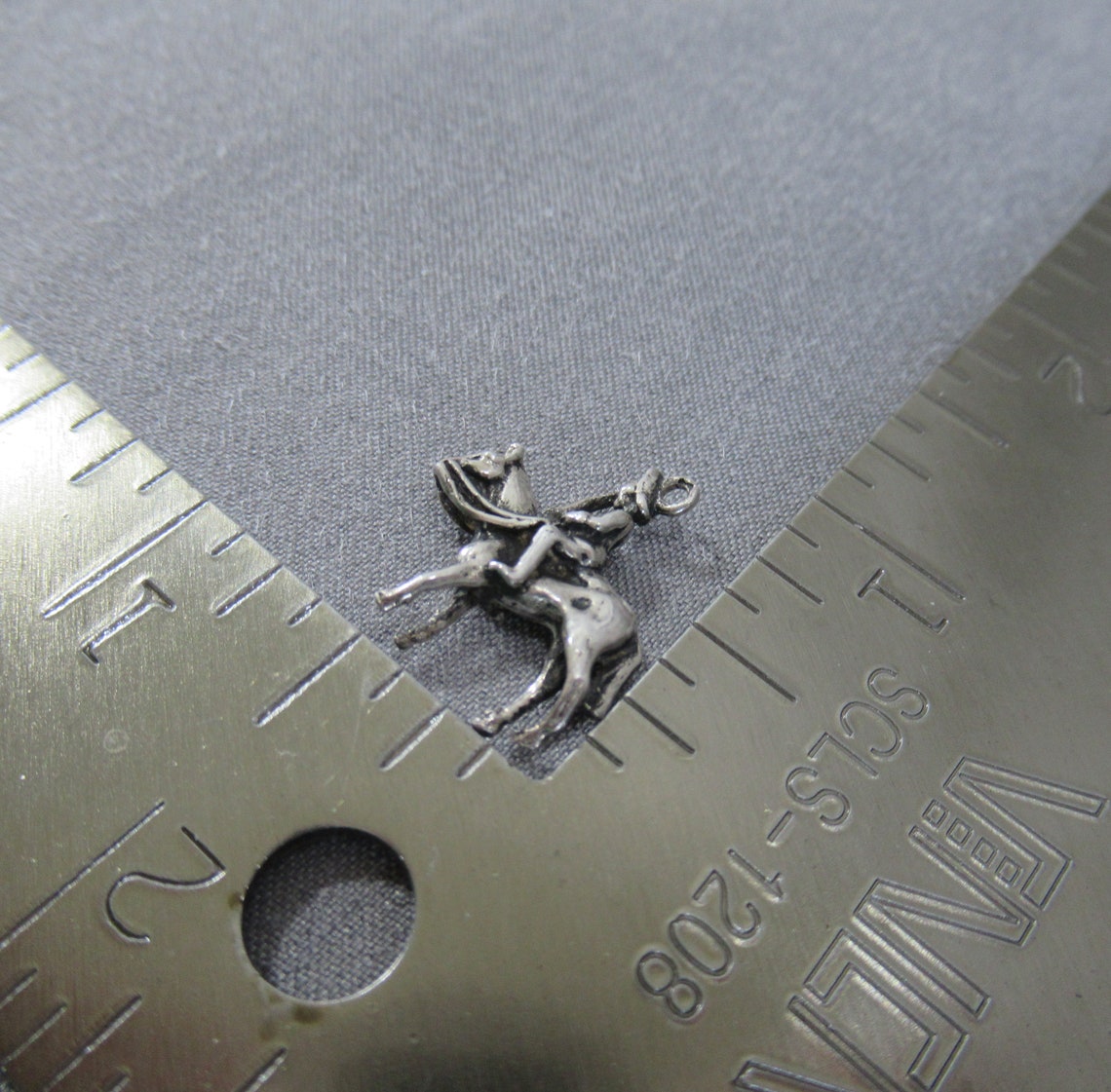 Silver Cowboy Charm Sterling Silver Mounted Cavalry - Etsy