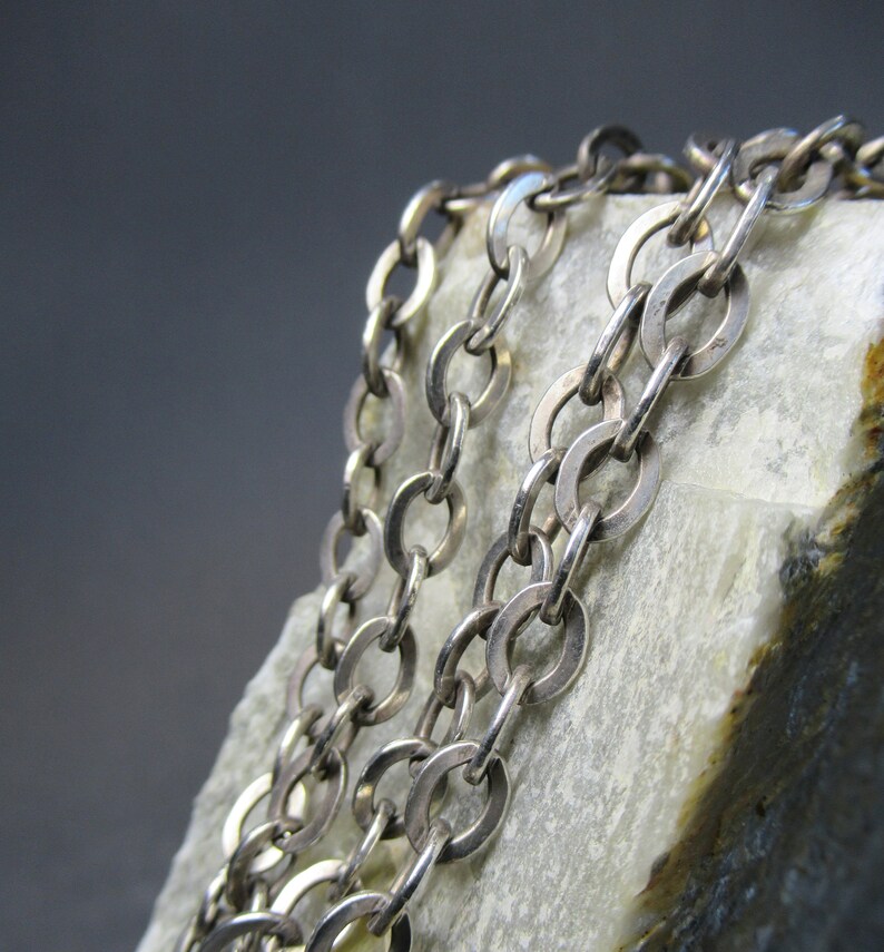 Artisan Sterling Silver Monk Link Chain Hand Wrought Links - Etsy
