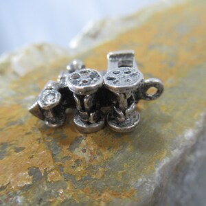 Steam Engine Locomotive Charm Sterling Silver Choo Choo Train - Etsy