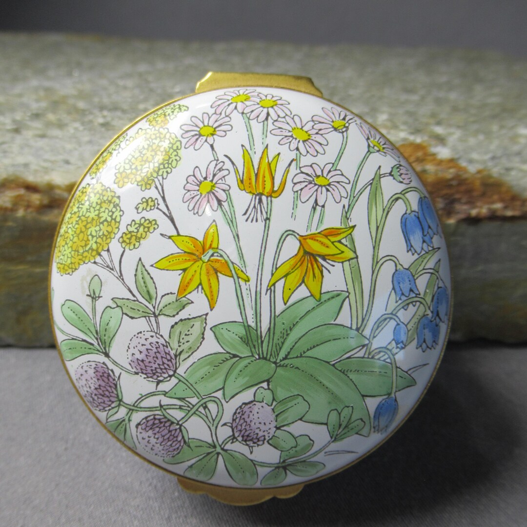 English Garden Enamel Box, Crummles Spring Flowers - Etsy