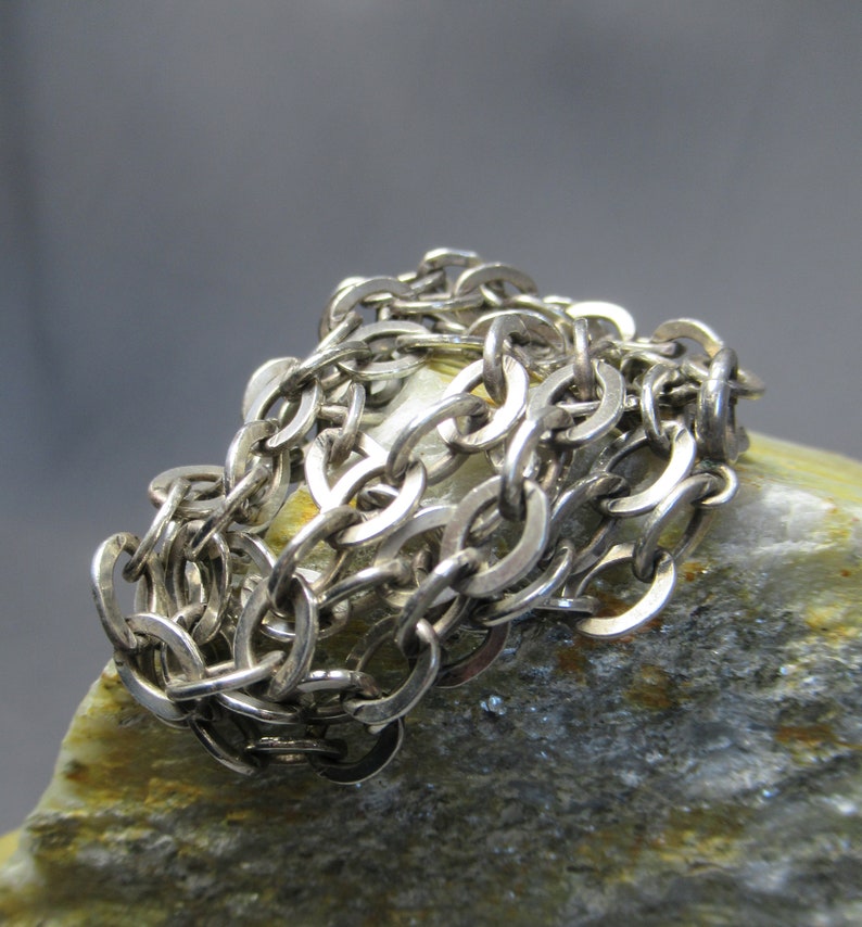 Artisan Sterling Silver Monk Link Chain Hand Wrought Links - Etsy