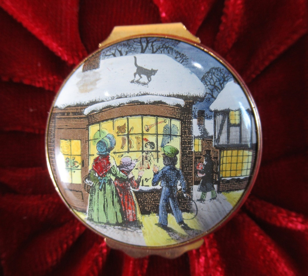 1976 Christmas Box Halcyon Days Bilston Battersea Enamels - Etsy