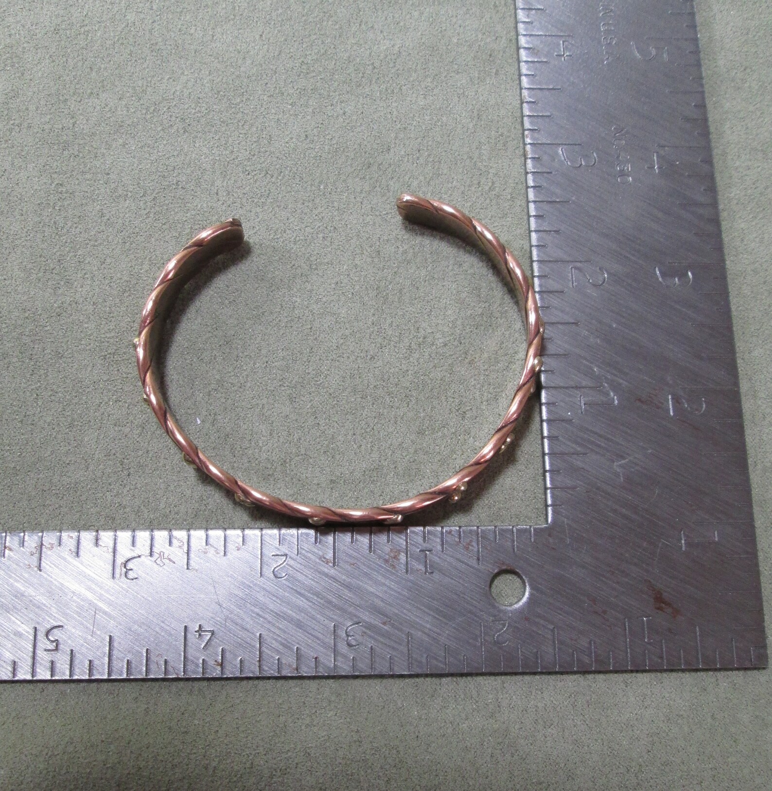 Mixed Metal Copper Cuff Bracelet Braided Copper With Brass | Etsy