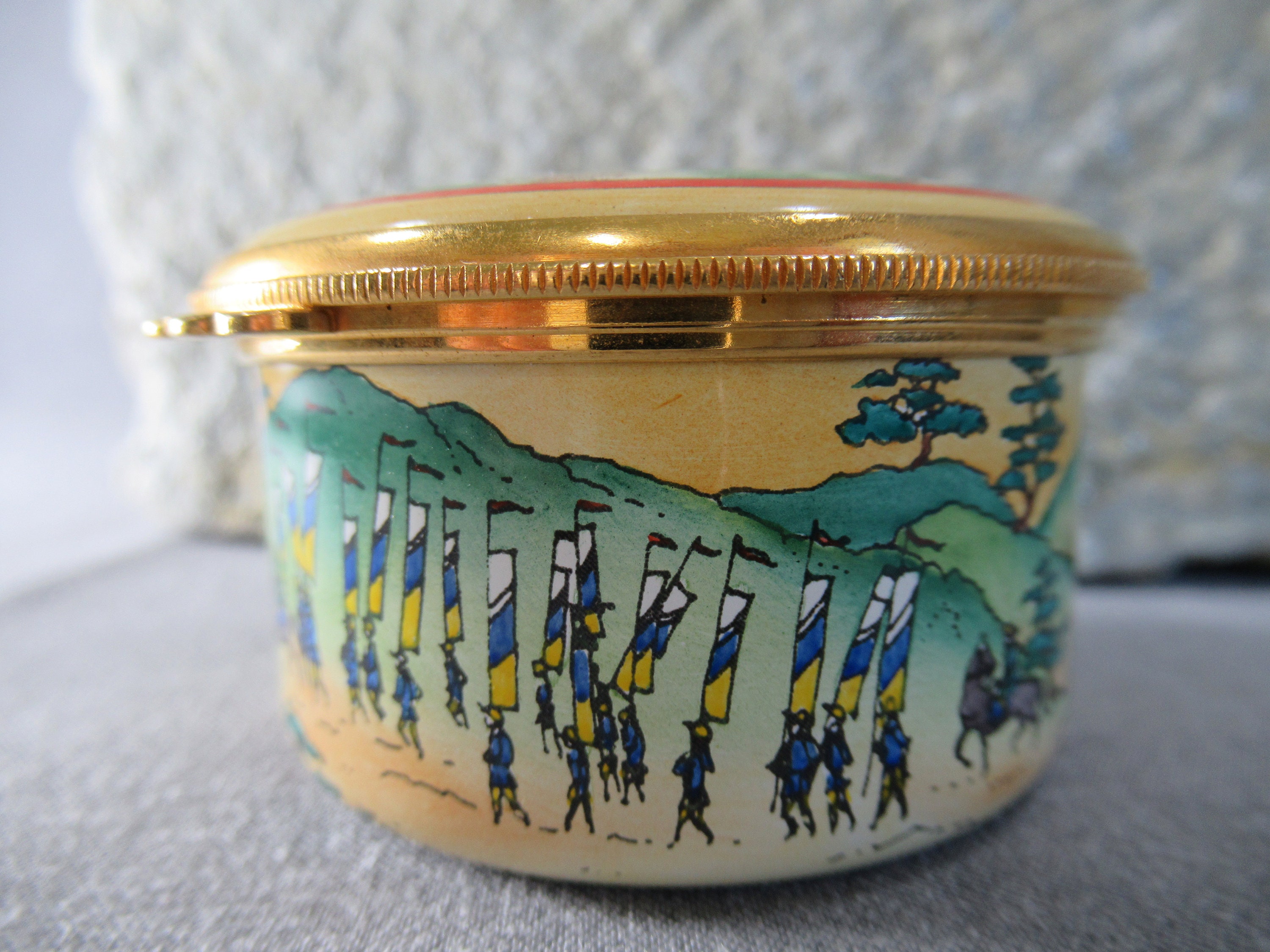 Kingsley Enamel SAMURAI Japanese Warrior Trinket Box - Etsy
