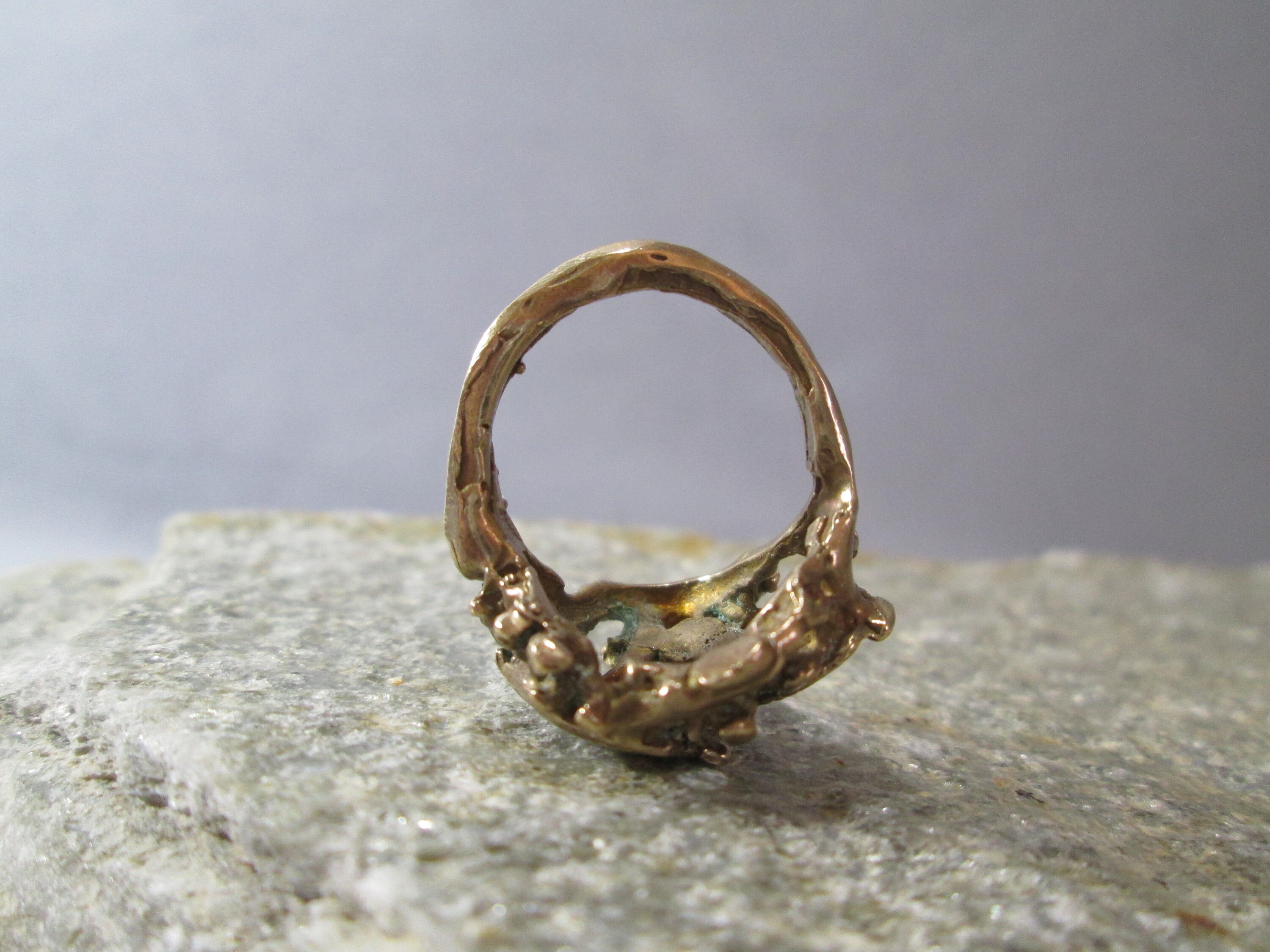 Artisan Bronze Ring TWO FISH Tropical Coral Reef Arts and - Etsy