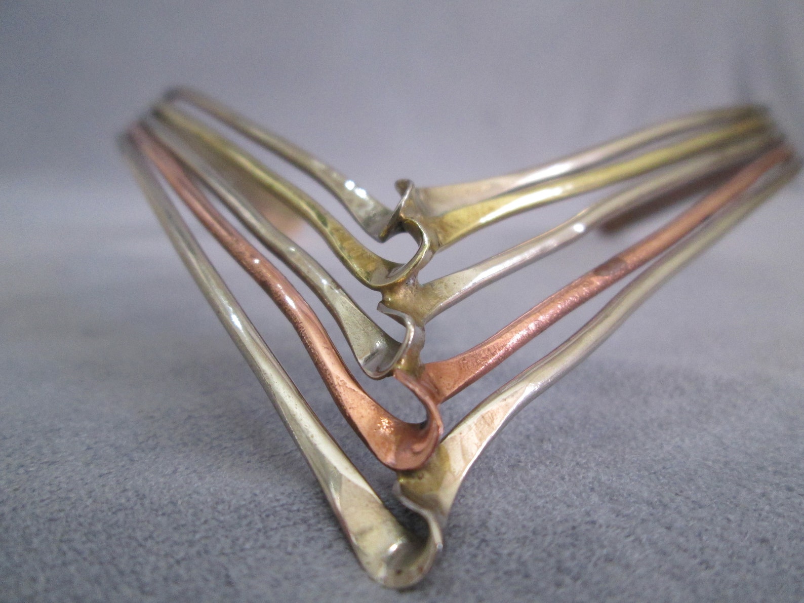 Couture Casual Set Mixed Metal Torque Necklace and Cuff - Etsy