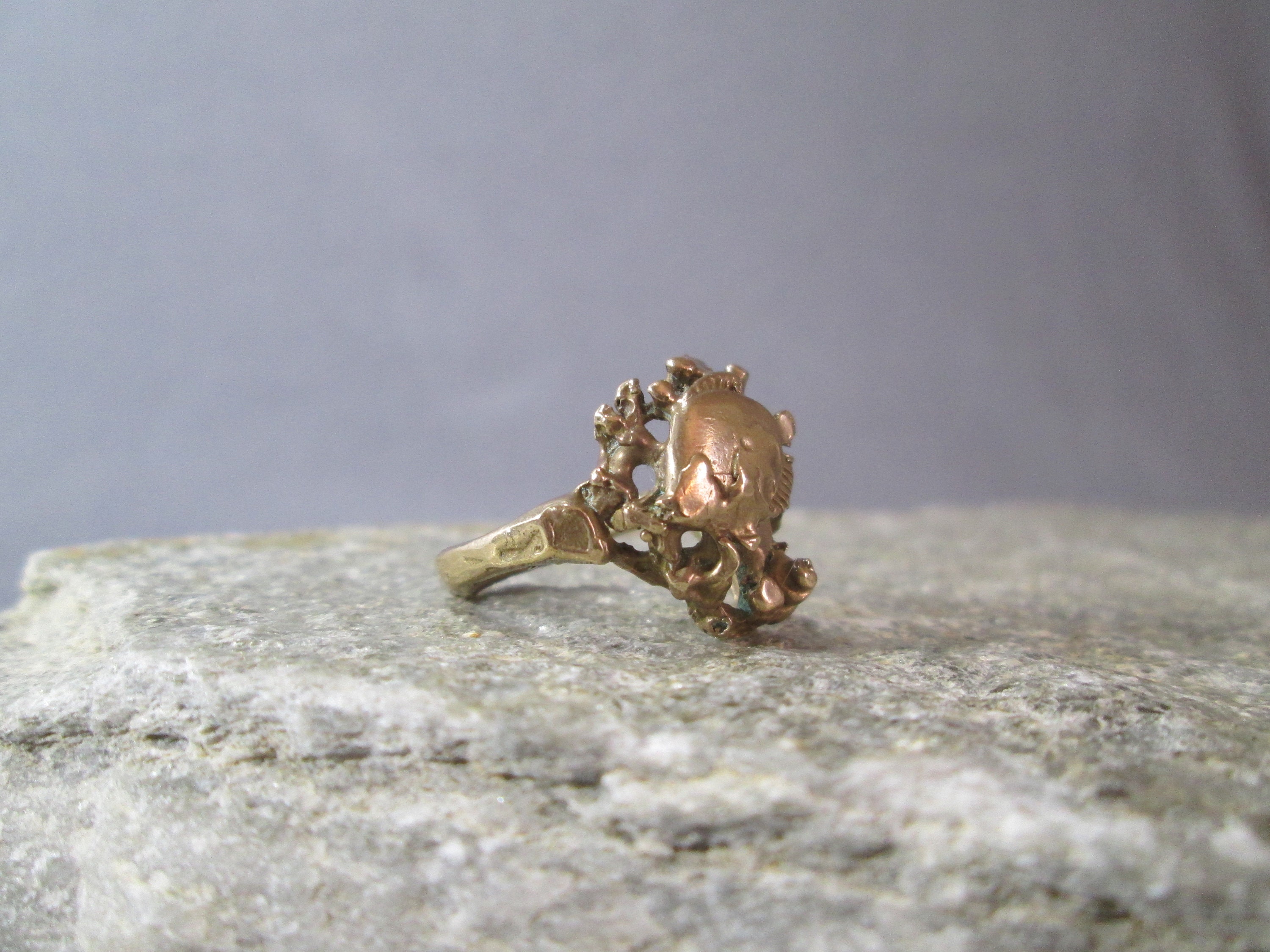 Artisan Bronze Ring TWO FISH Tropical Coral Reef Arts and - Etsy