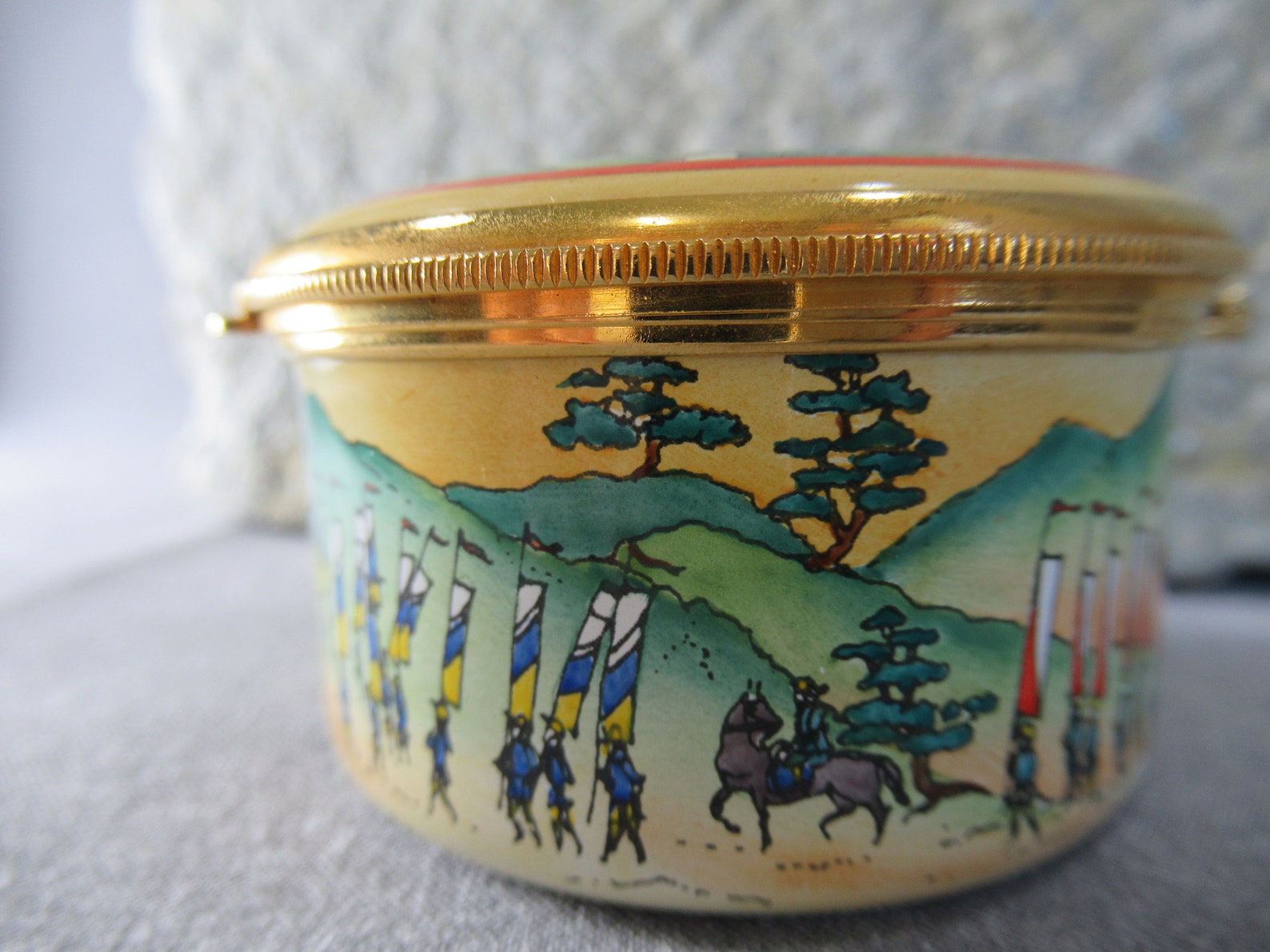 Kingsley Enamel SAMURAI Japanese Warrior Trinket Box - Etsy