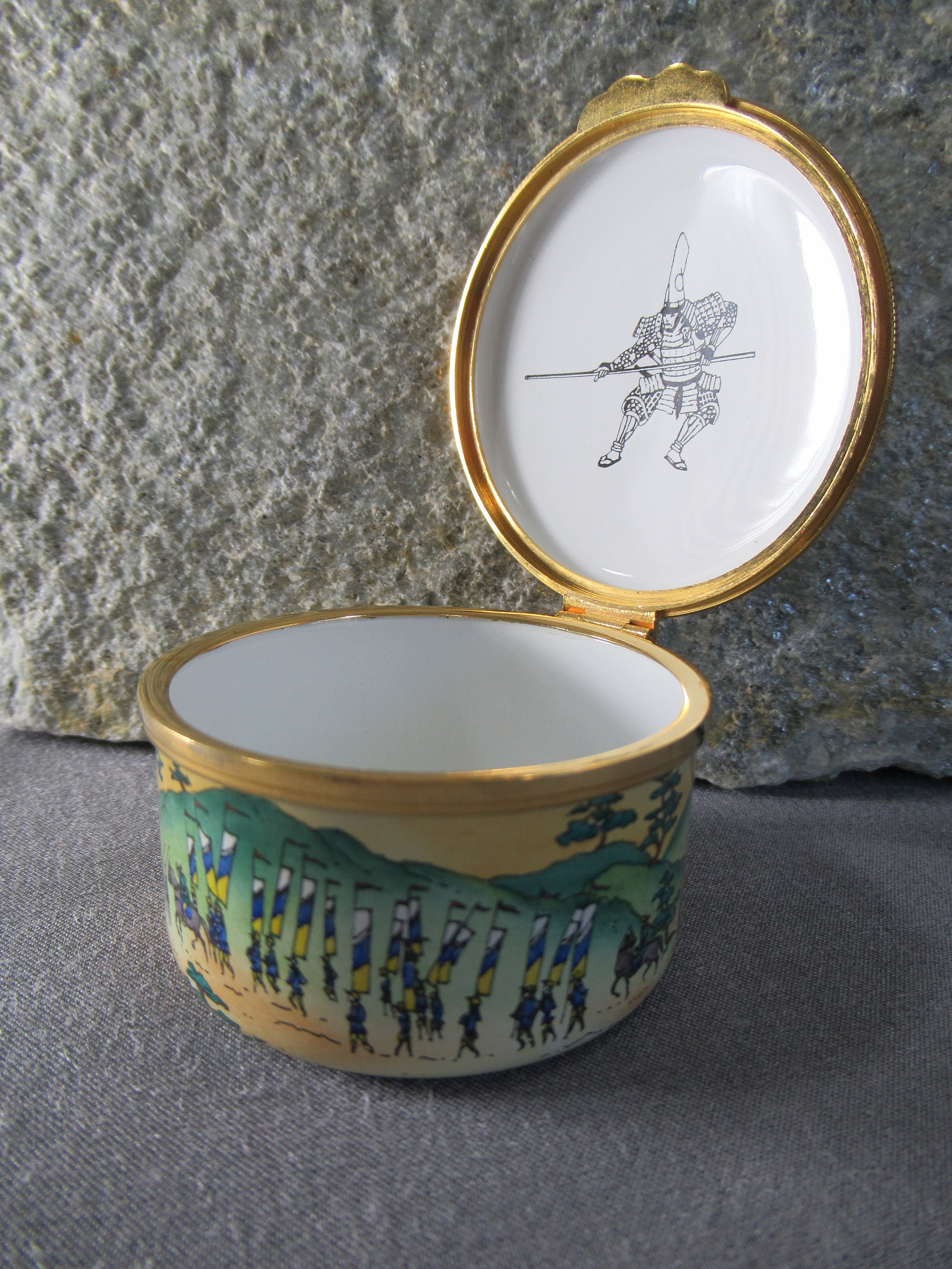 Kingsley Enamel SAMURAI Japanese Warrior Trinket Box - Etsy