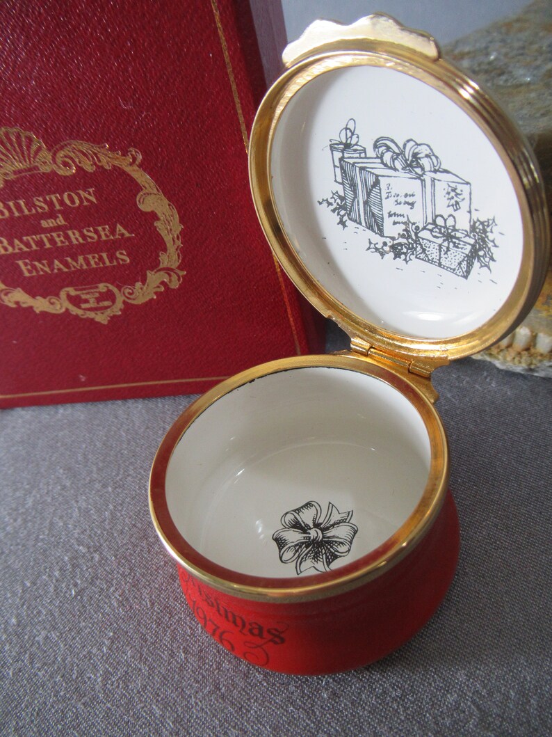 1976 Christmas Box Halcyon Days Bilston Battersea Enamels - Etsy