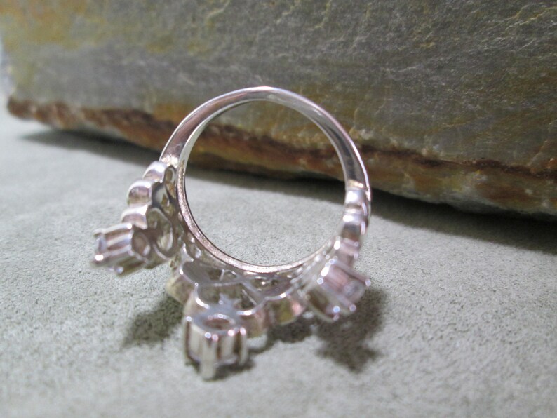 Crystal Crown Ring Sterling Silver Three Point Crown - Etsy