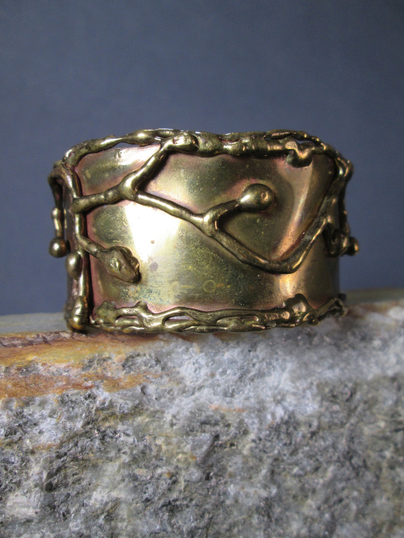 Bronze Bracelet LIQUID LIGHTNING Molten Metal Organic Artisan - Etsy