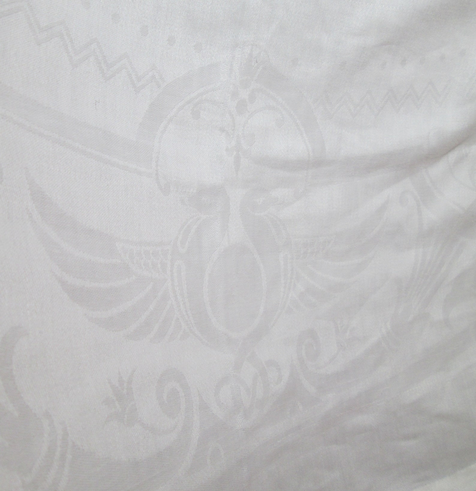 SCARAB Damask Tablecloth 1920s Linen Egyptian Design - Etsy