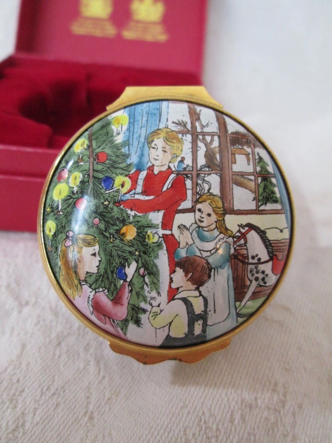 Halcyon Days Enamel Box VICTORIAN CHRISTMAS - Etsy