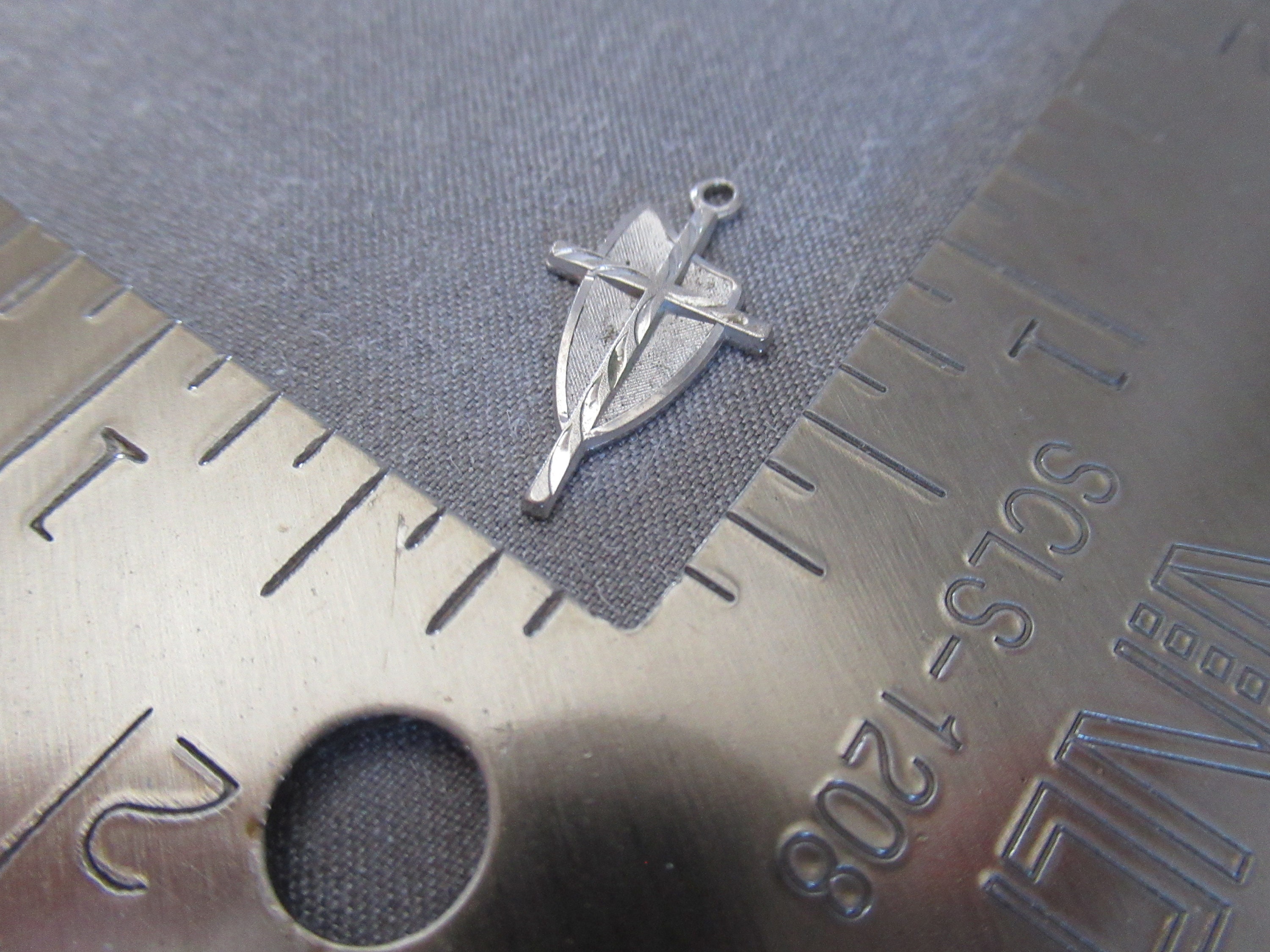 Sterling Strength in the Lord Charm Silver Cross and Shield - Etsy