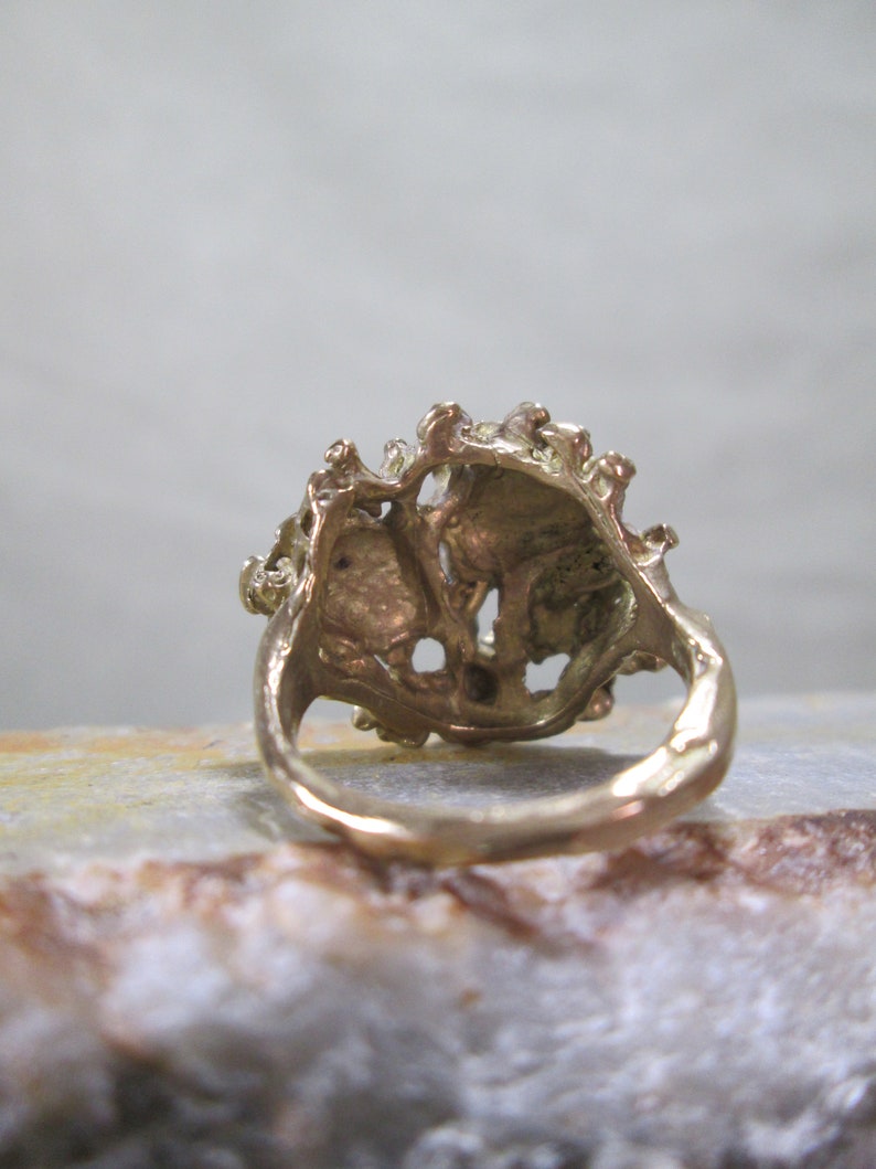 Artisan Bronze Ring TWO FISH Tropical Coral Reef Arts and - Etsy