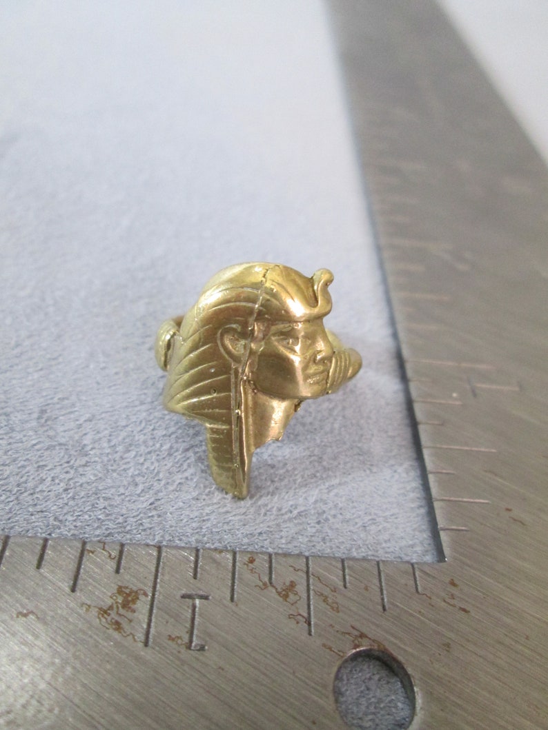 Bronze Pharaoh Ring Artisan Cast Egyptian Arts and Crafts - Etsy