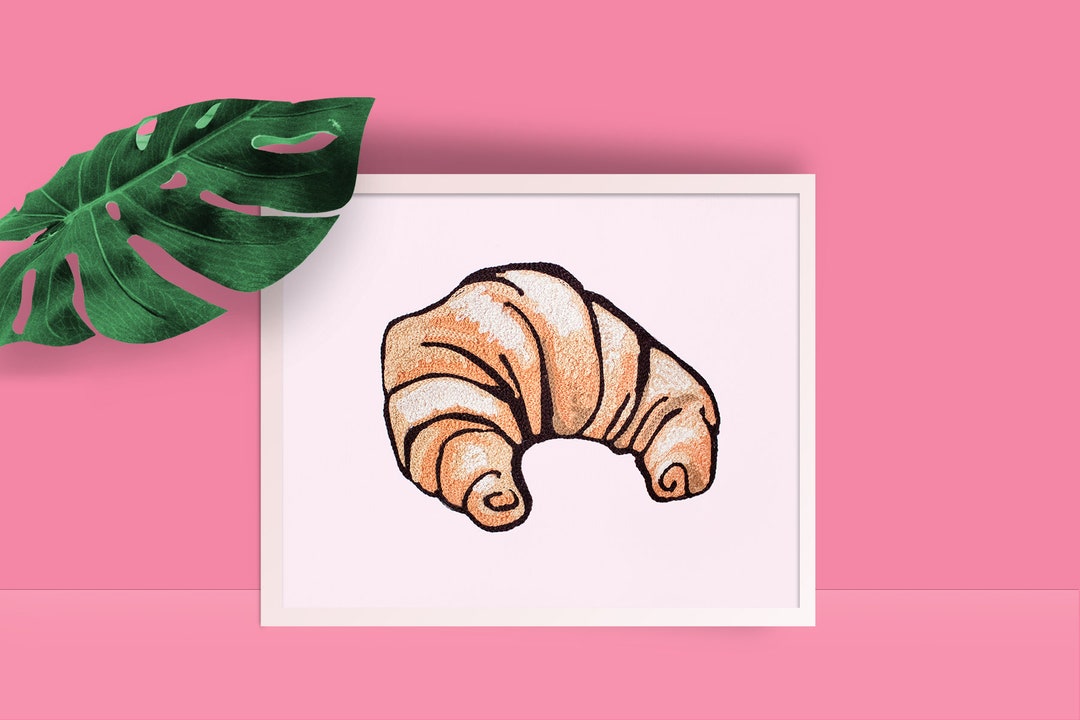 Croissant Giclee Print / Chainstiched Croissant / Food Print / - Etsy