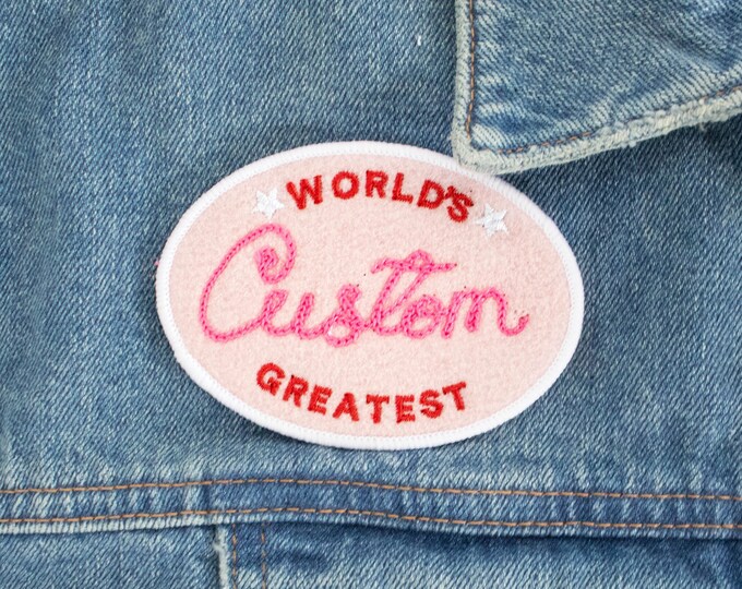 Custom World’s Greatest Patch / World’s Greatest Iron on Patch / Custom ...