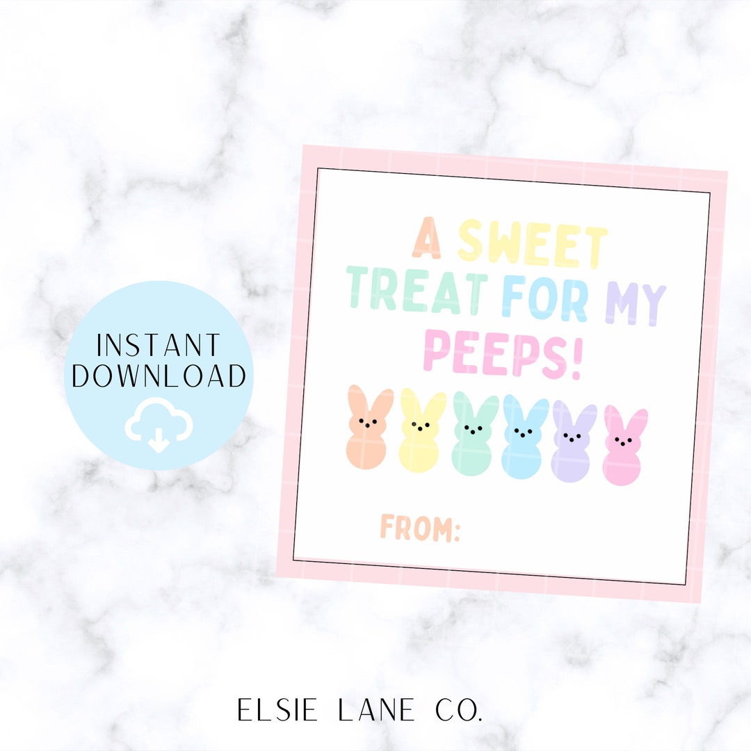 Printable Sweet Treat Easter Gift Tag // Easter Tag - Etsy