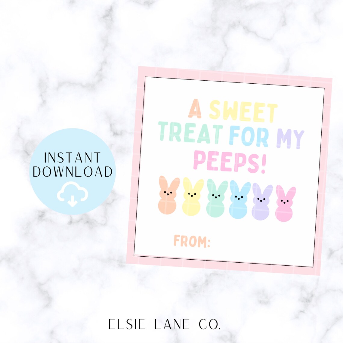 Printable Sweet Treat Easter Gift Tag // Easter Tag - Etsy