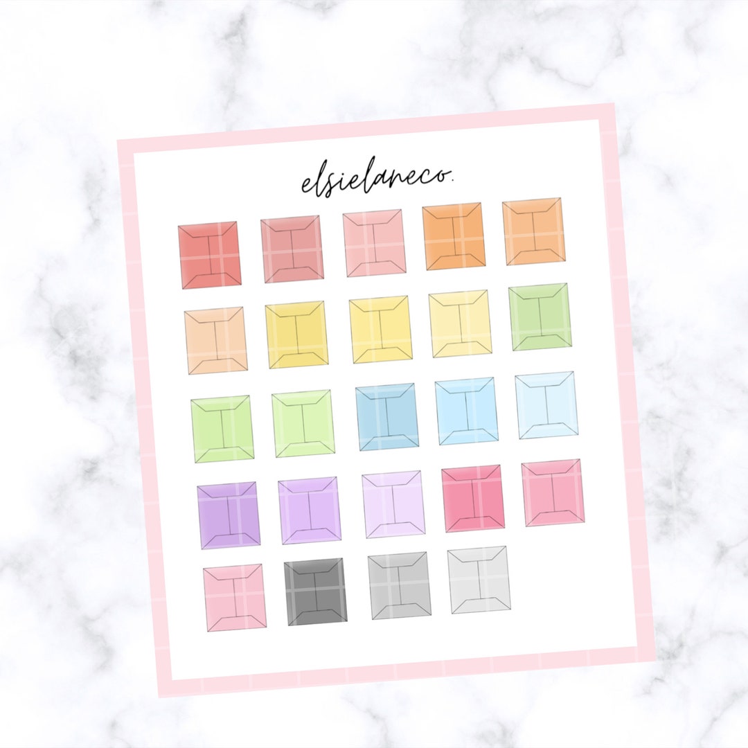 Mailer Doodle Sticker Multi-color // Planner Stickers // - Etsy