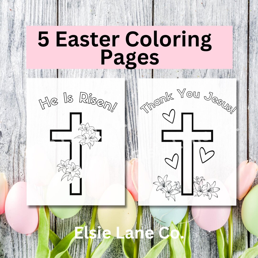 Easter Coloring Pages // Sunday School // Printable // Instant Download ...