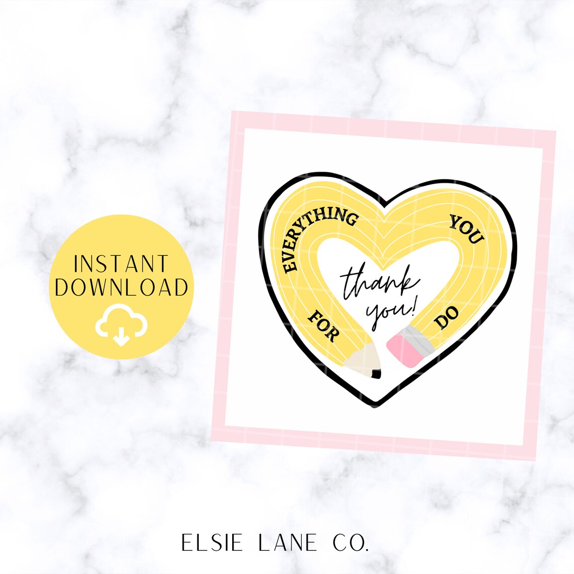 Printable Teacher Appreciation Heart Gift Tag - Etsy