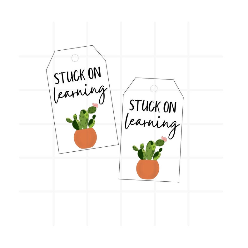 Printable Stuck on Learning Gift Tag // Boho // Back to School ...