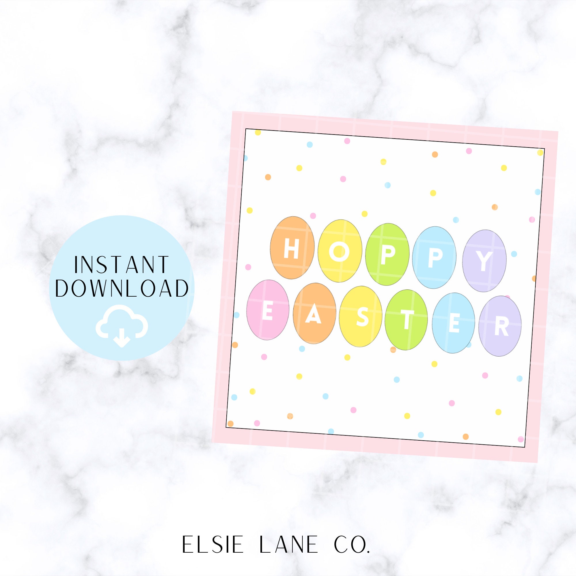 Printable Hoppy Easter Gift Tag (digital Download) - Etsy