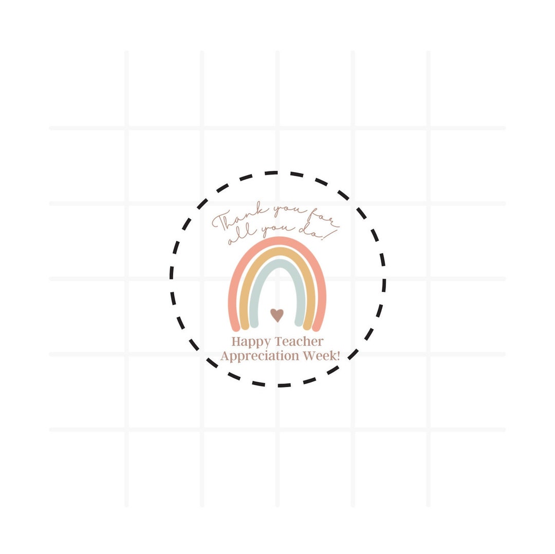 Printable Teacher Appreciation Circle Gift Tag - Etsy