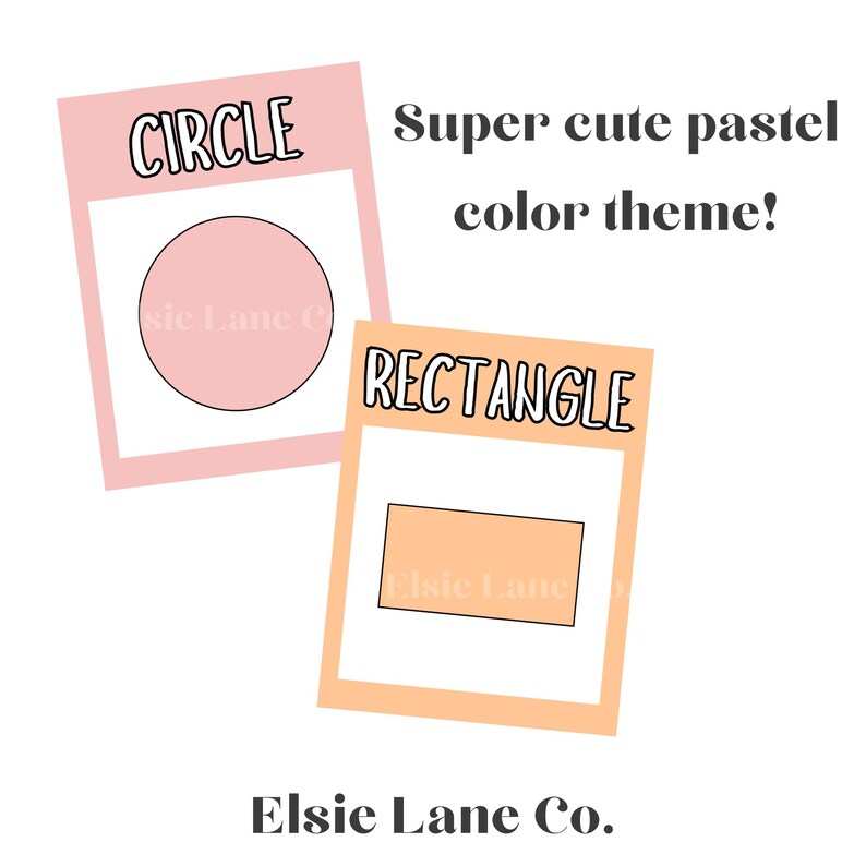 Modern Pastel Shape Posters // Classroom Decor - Etsy