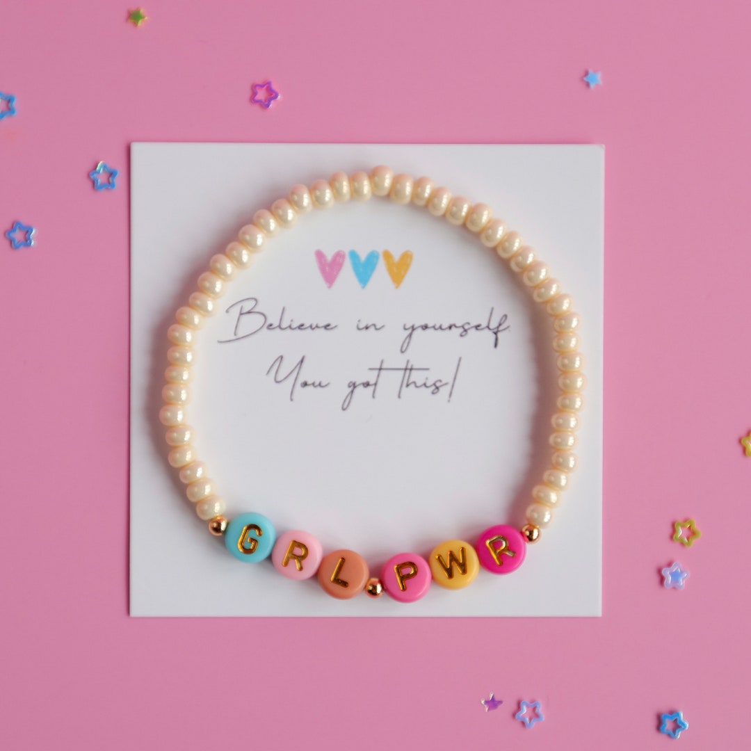 GIRL POWER Beaded Bracelet. Gift for Girl. Empowerment Gift. - Etsy