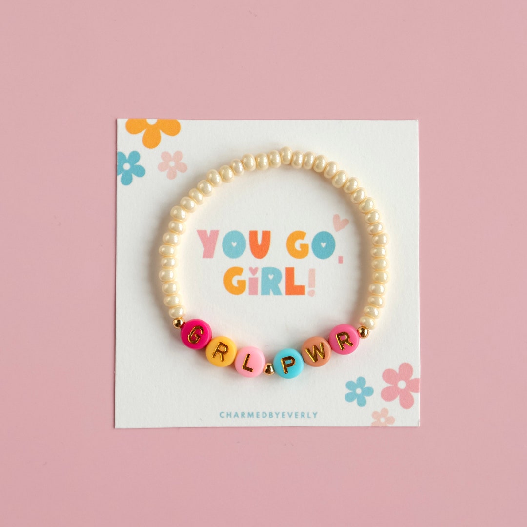 GIRL POWER Beaded Bracelet. Gift for Girl. Empowerment Gift. - Etsy